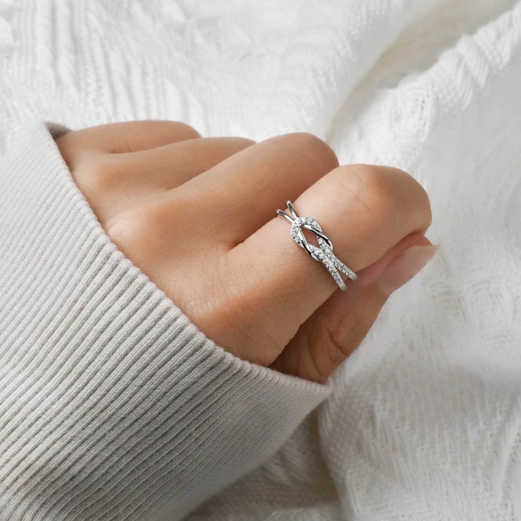 925 Sterling Silver To My Best Friend Infinity Knot Ring, Friendship ...